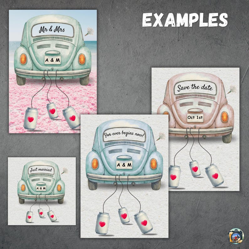 Editable Wedding Card | Animated & Printable | Congratulations, Just ...