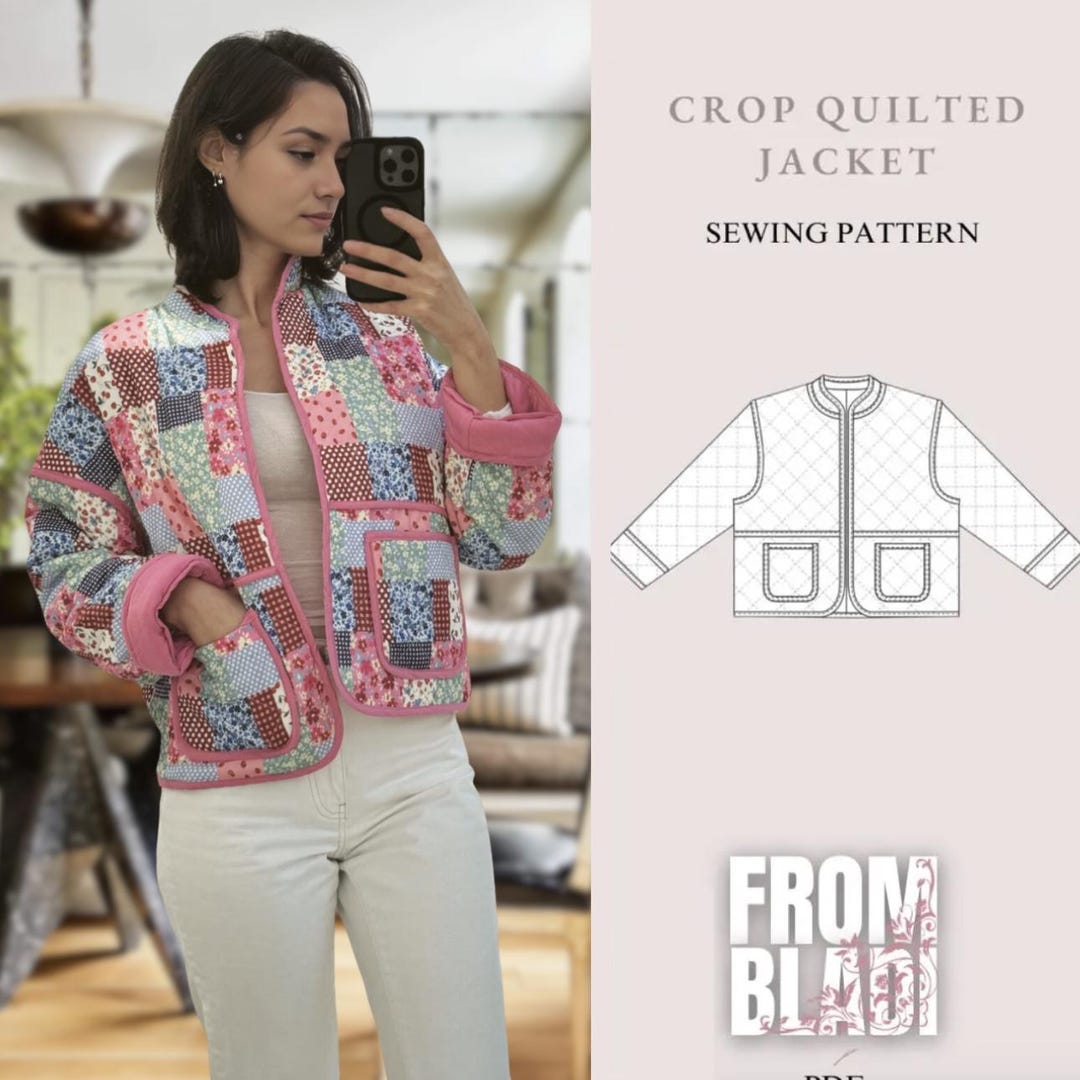 Channel Quilted Jacket - Sewing Pattern | Sizes XXS-5XL | Jacket ...