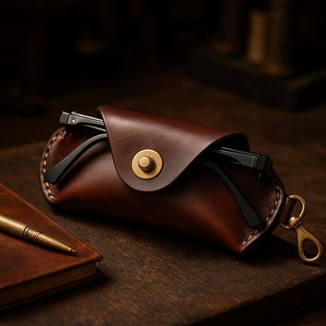 Leather Glasses Case for Neck | Unique Sunglasses Pouch | Handmade ...
