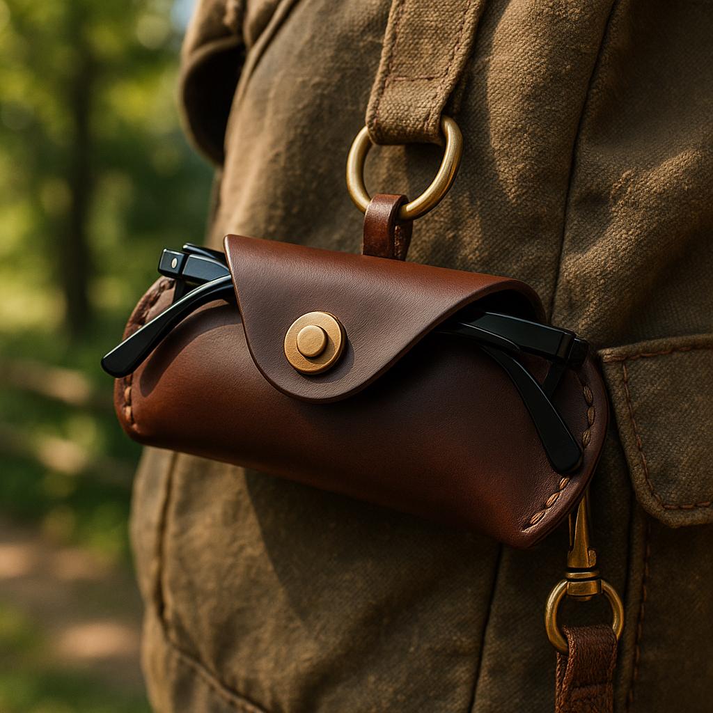 Leather Glasses Case for Neck | Unique Sunglasses Pouch | Handmade ...