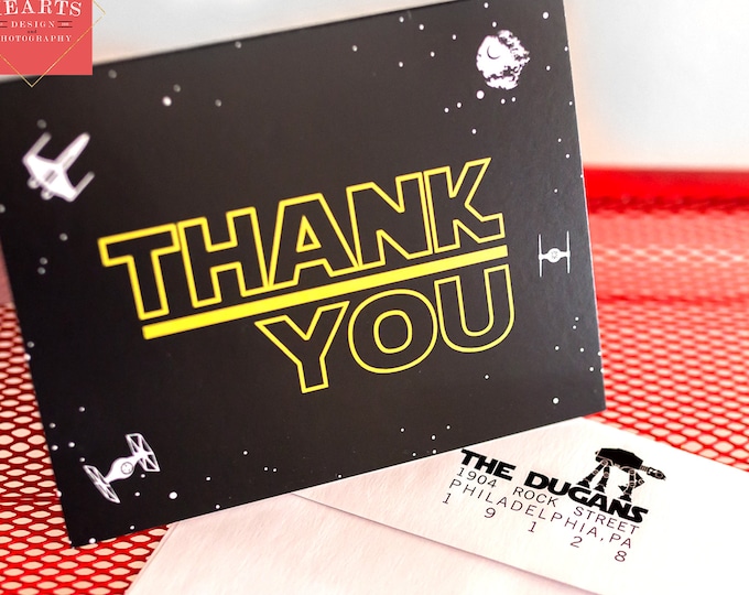 Star Wars Thank You Cards - Etsy