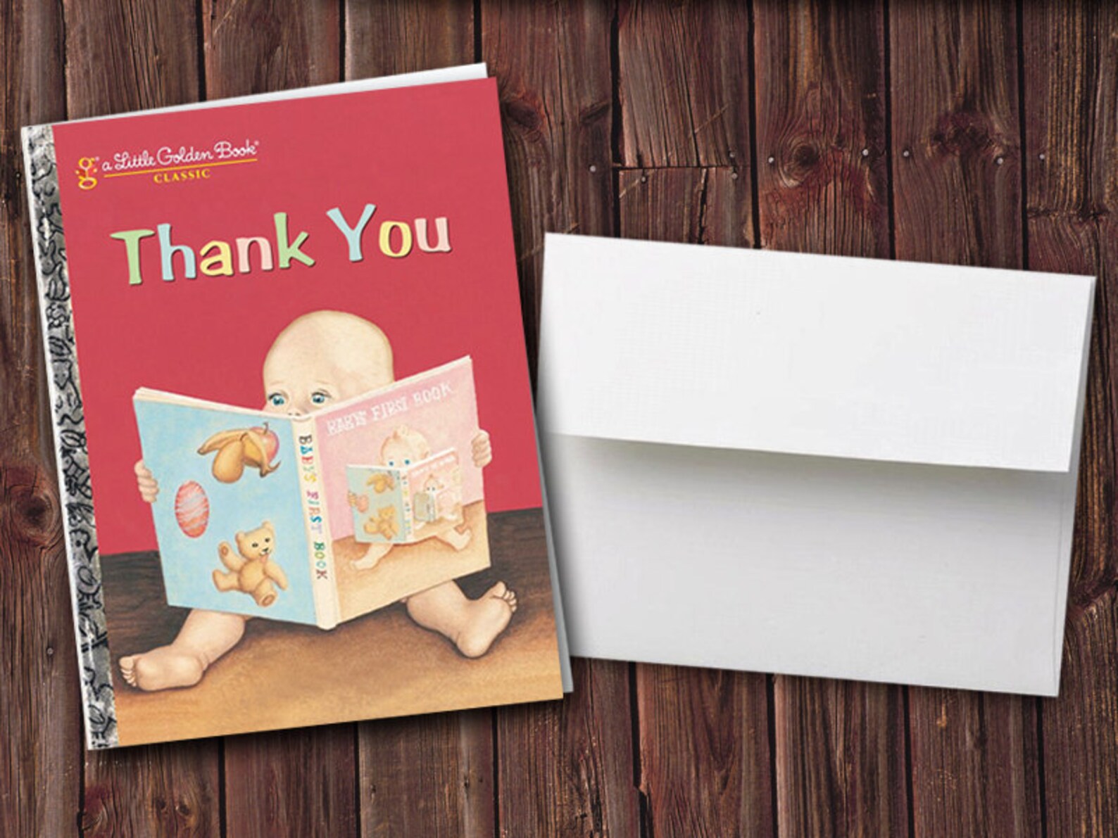 Little Golden Book Thank You Card - Etsy