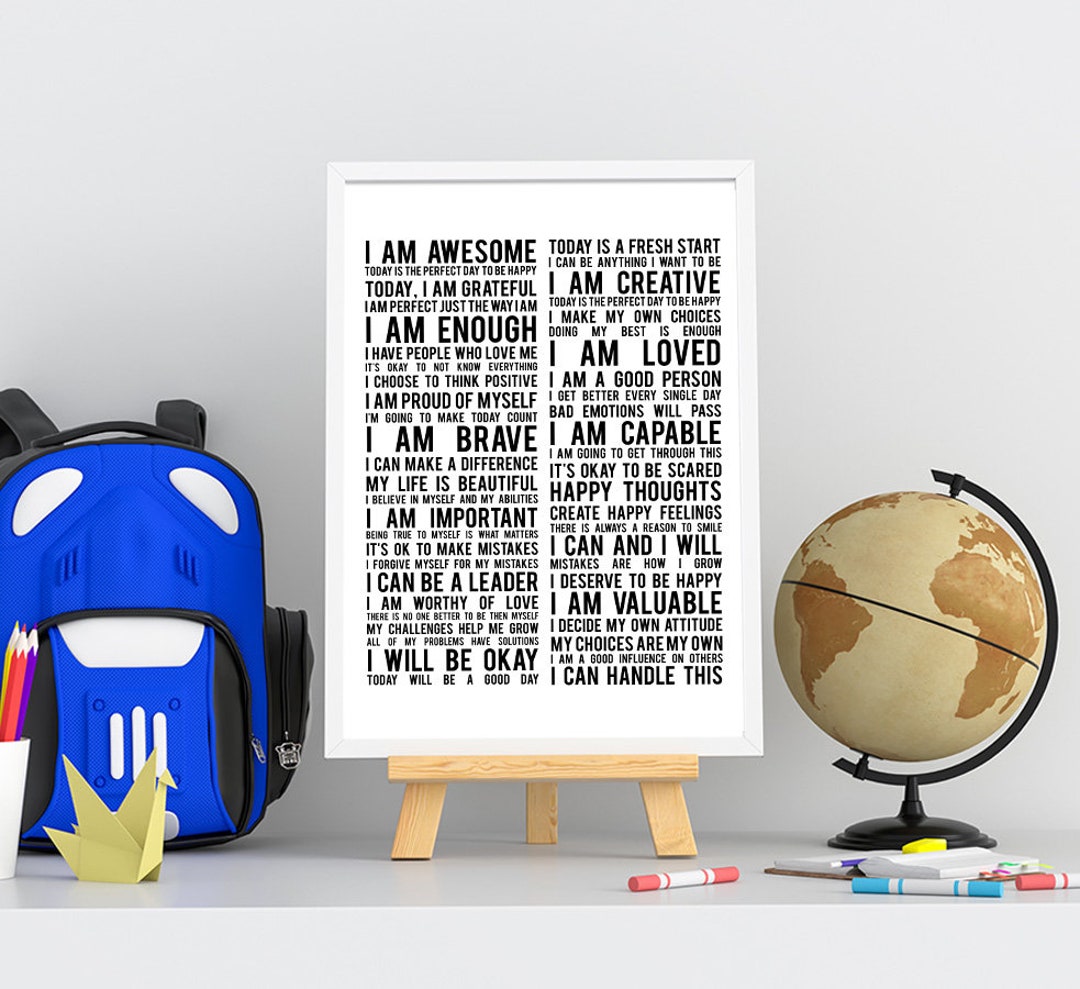 Affirmation Poster - Etsy