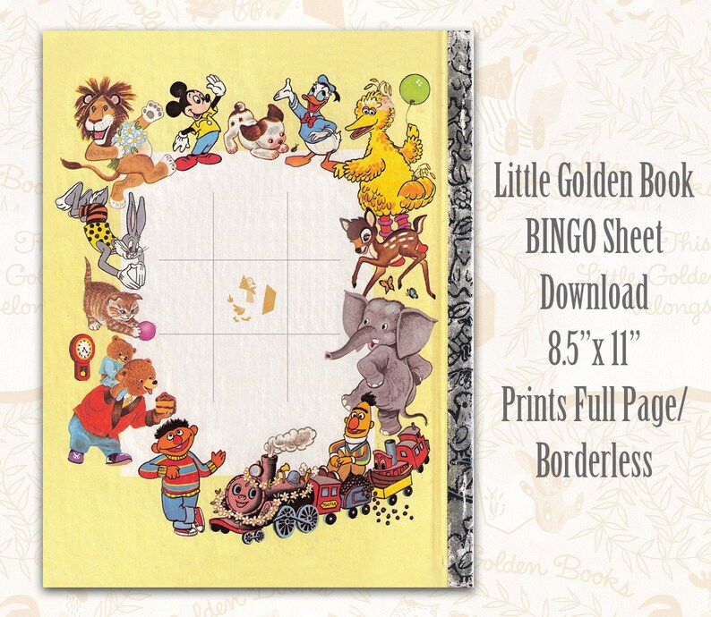 Little Golden Book BINGO Sheet Printable PDF - Etsy Little Golden Book BINGO Sheet Printable PDF - Etsy