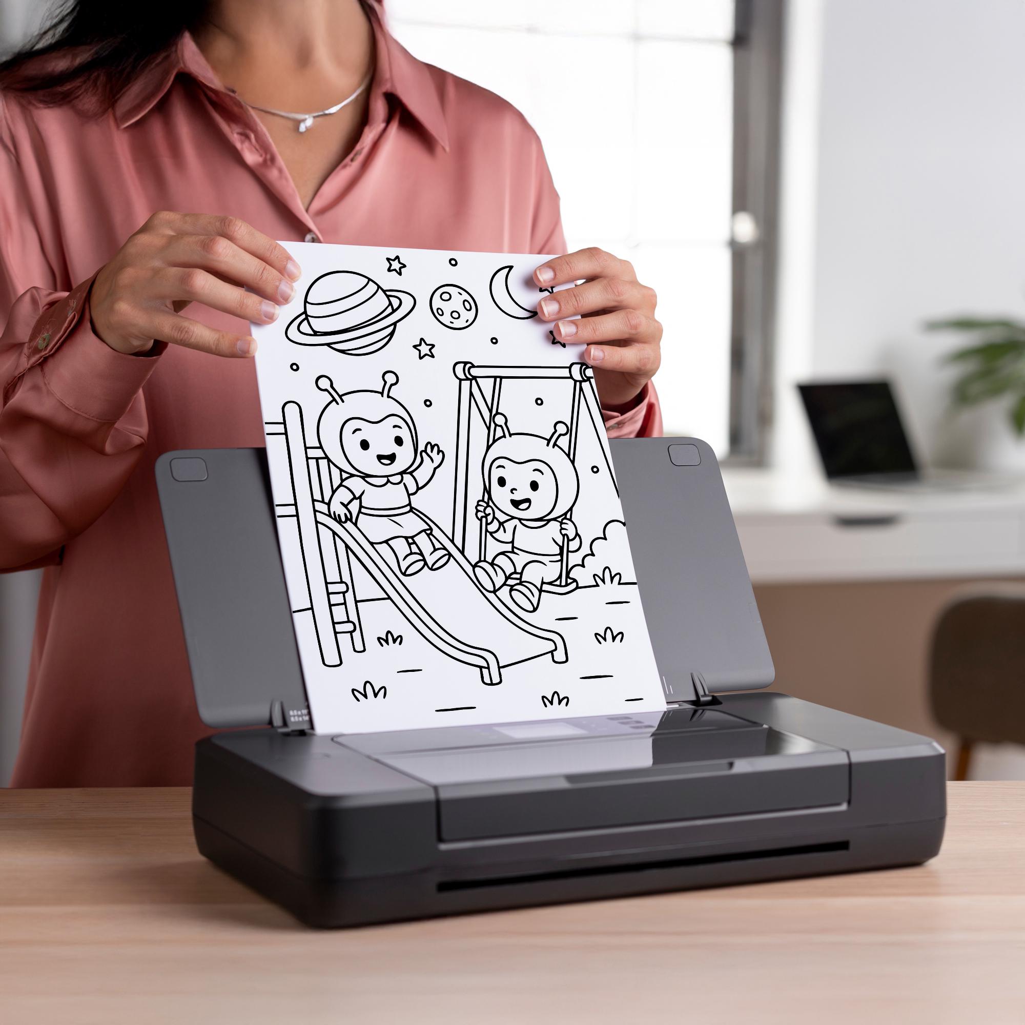 Space Adventure - Printable Coloring Pages for Kids | Instant Download ...