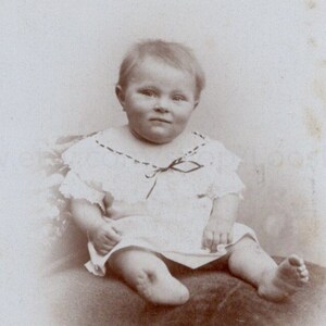 Antique Baby CDV Photo Baby Germaine in 1899 F. Albert - Etsy
