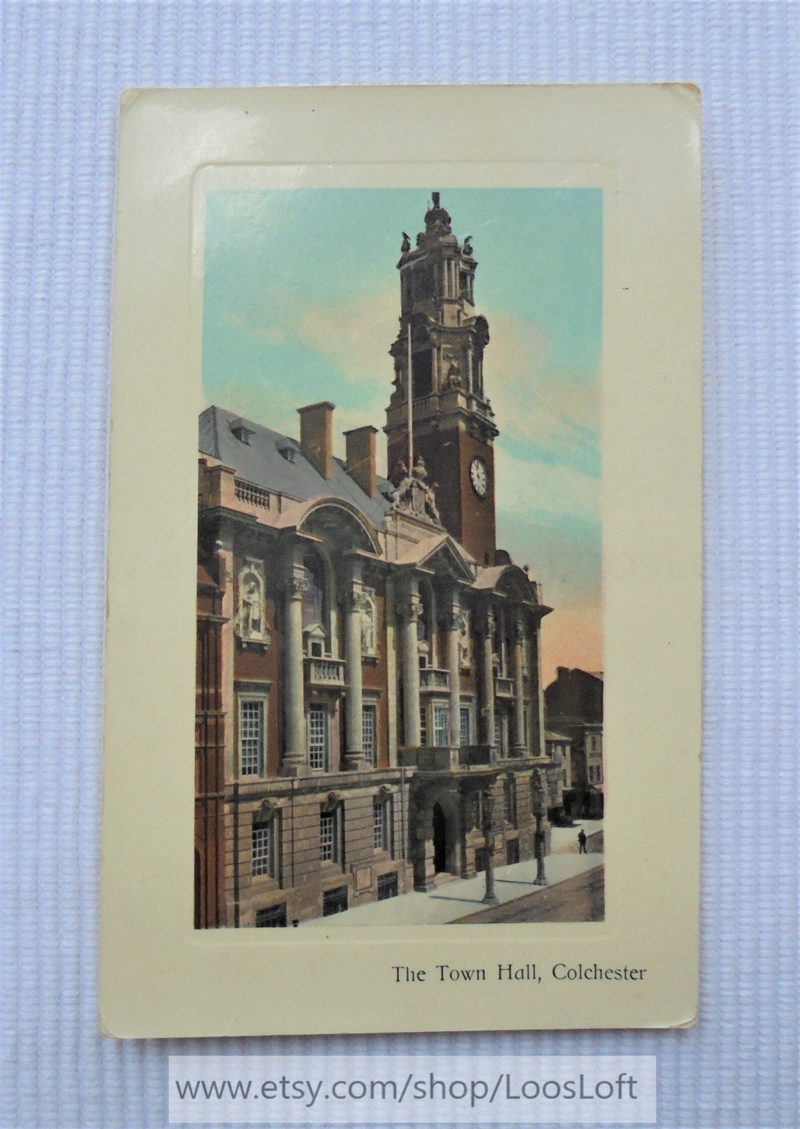 Antique English Postcard The Town Hall Colchester Essex | Etsy