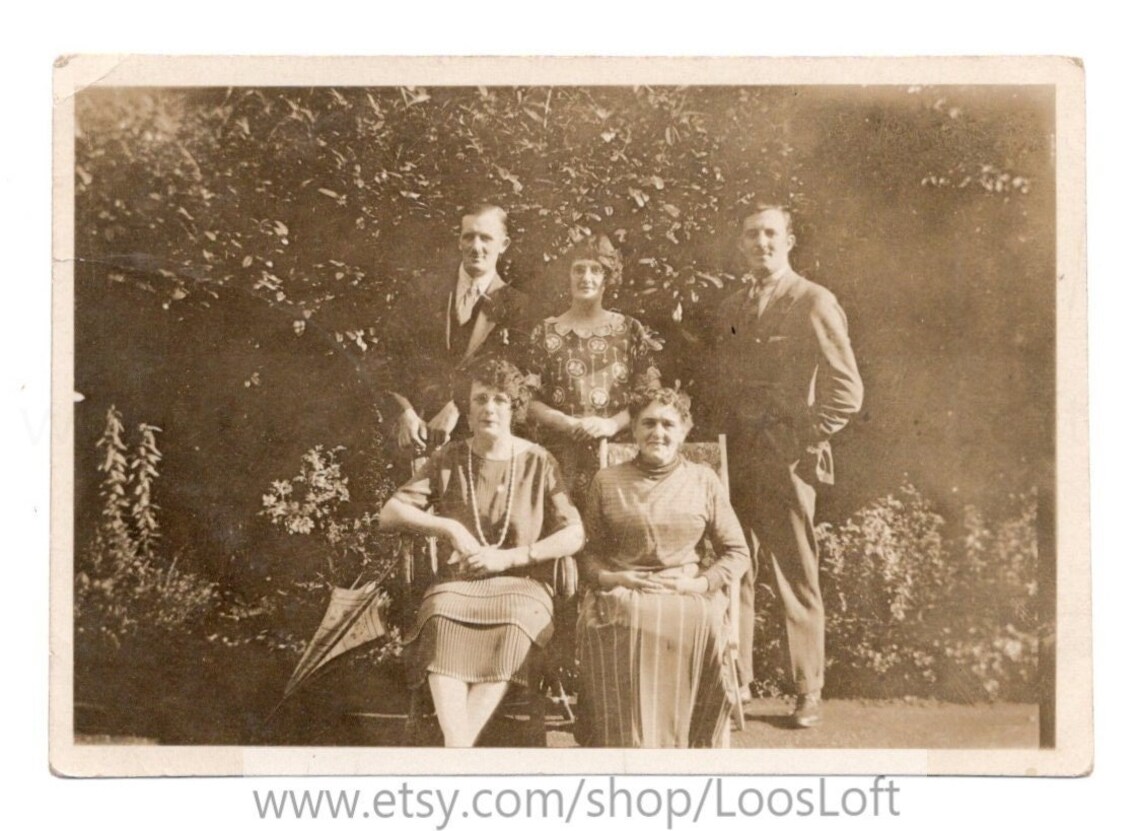 1920's Photograph - Family in the Garden - Etsy