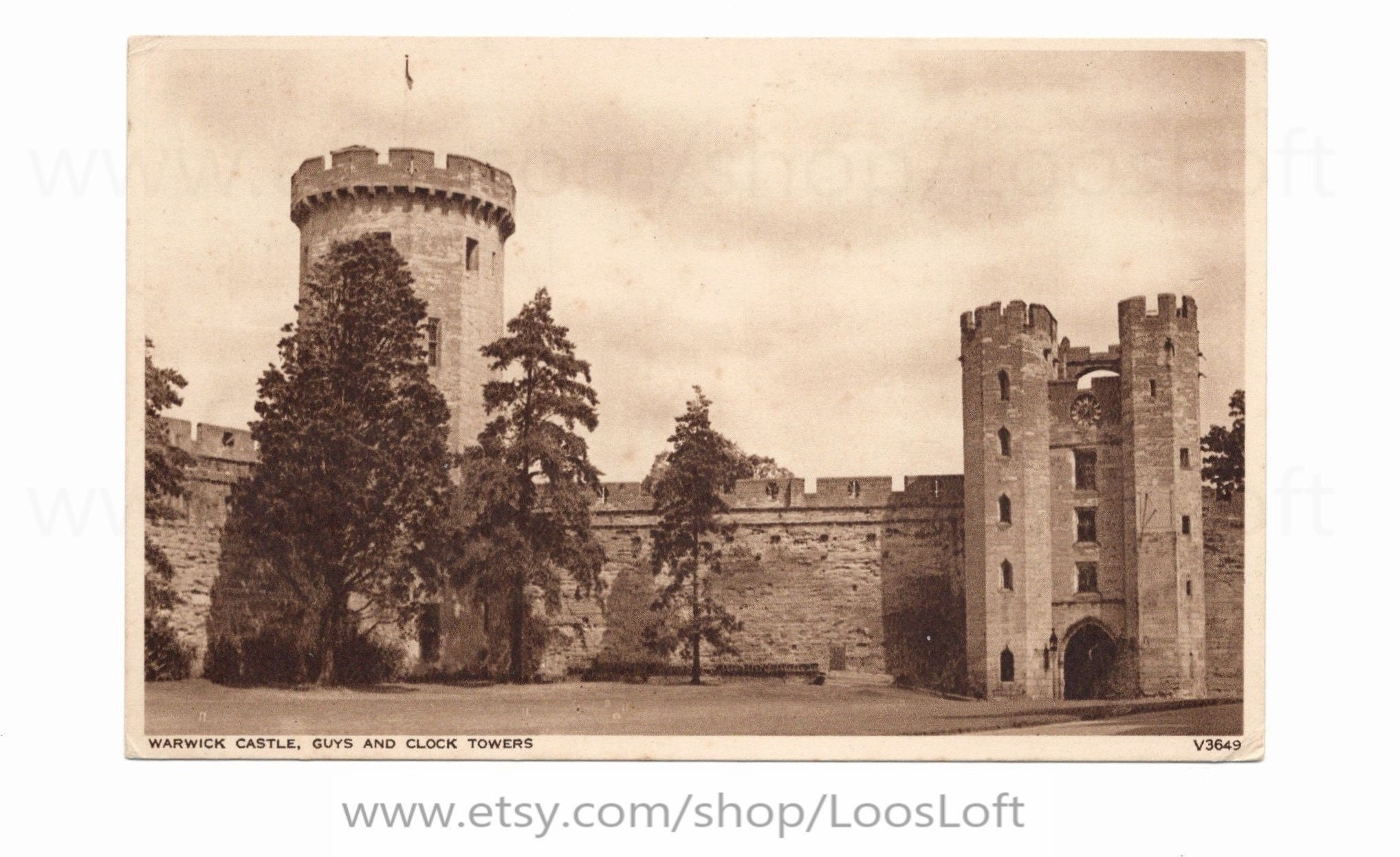 Vintage Postcard Warwick Castle, England - Etsy