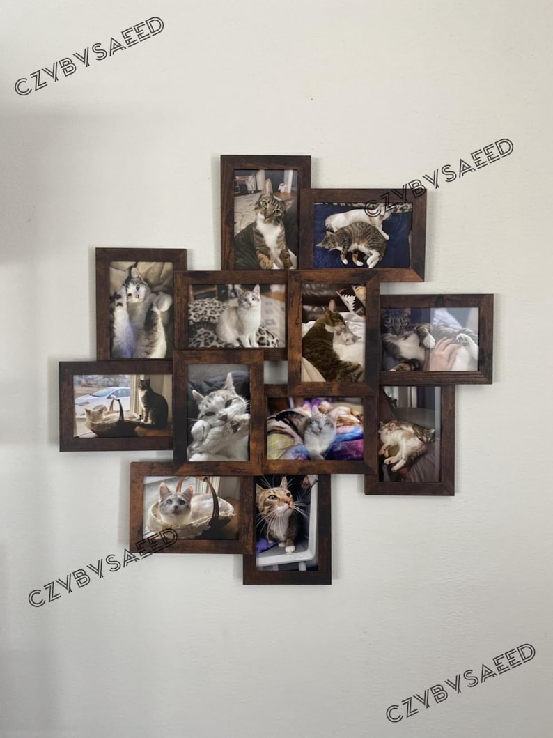 Wooden Collage Picture Frame | Family Picture Frames Collage | Photo ...