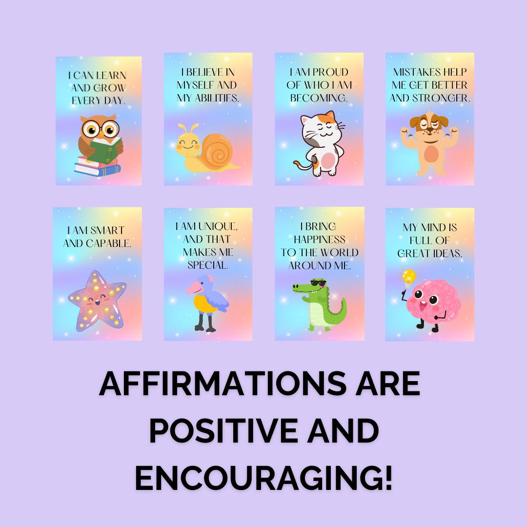 Adhd Kids Positive Affirmation Cards: Embrace Confidence and Positivity ...