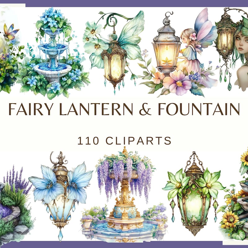 Lantern With Spring Flowers Clipart - Etsy