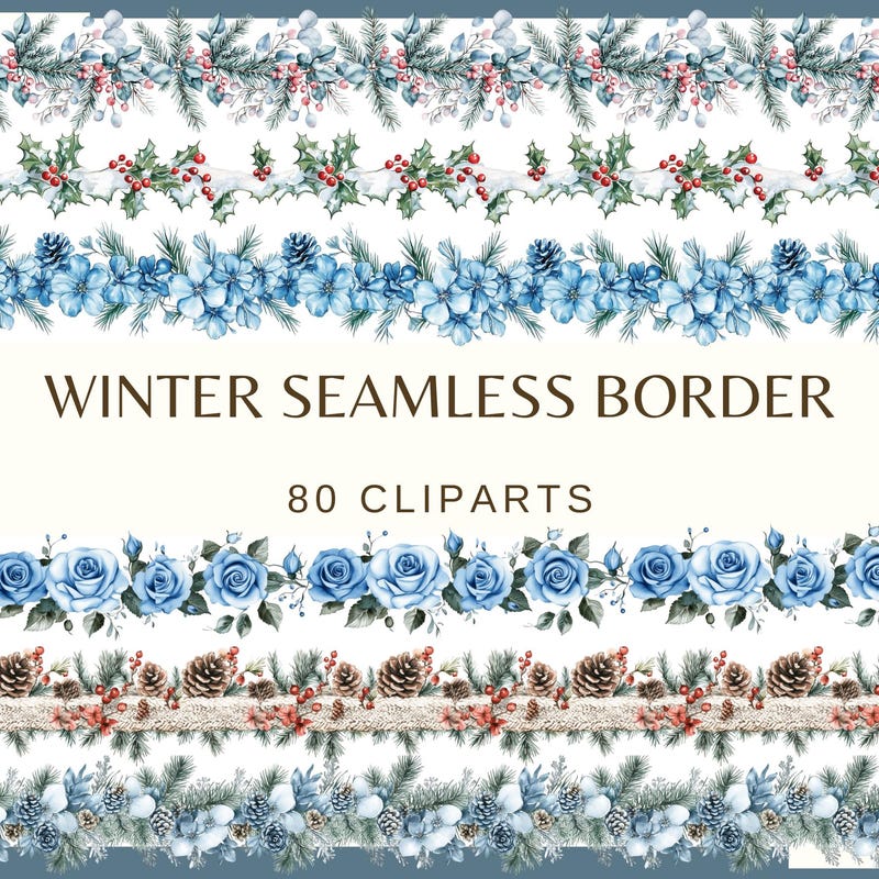 Christmas Winter Border - Etsy