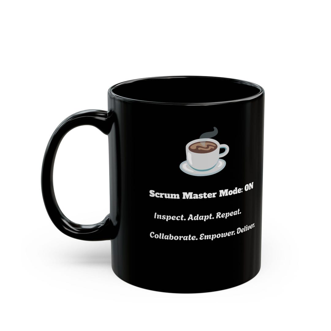 Inspirational Black Mug for Scrum Masters, Insulated Coffee Cup ...