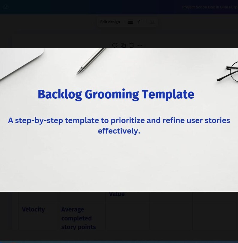 Backlog Grooming Template - Etsy