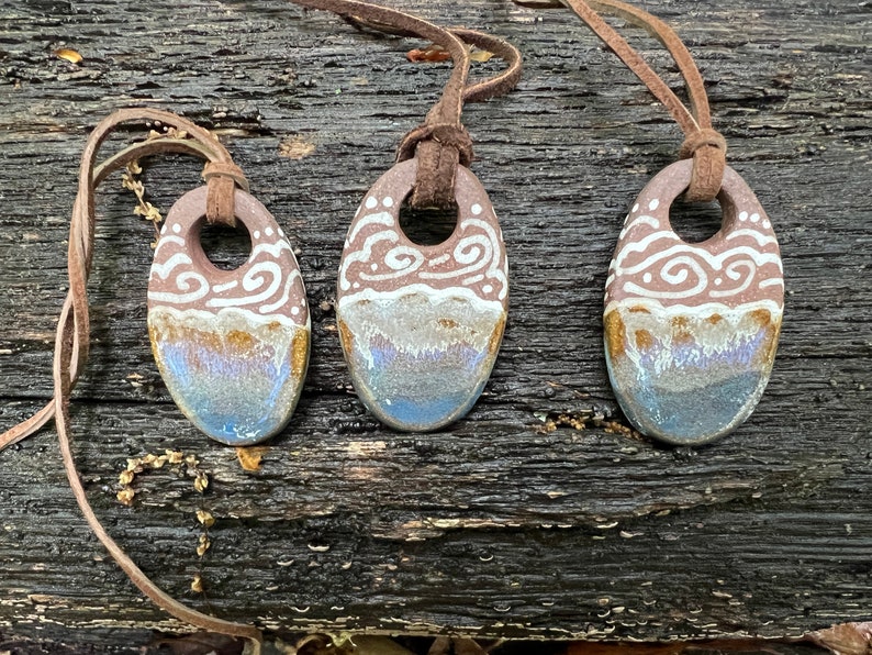 Air Pendant, Ceramic Pendant, Elemental Jewelry, Ayurveda Inspired - Etsy