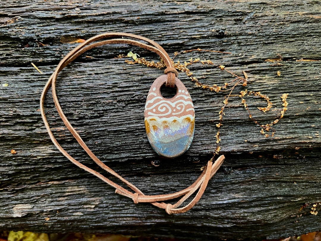 Air Pendant, Ceramic Pendant, Elemental Jewelry, Ayurveda Inspired - Etsy