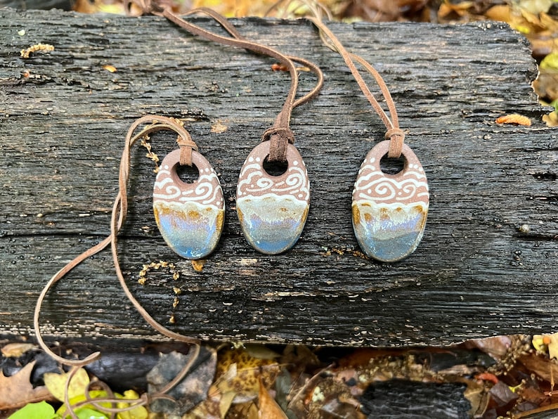 Air Pendant, Ceramic Pendant, Elemental Jewelry, Ayurveda Inspired - Etsy