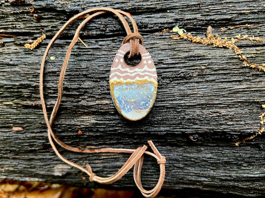 Water Pendant, Ceramic Pendant, Elemental Jewelry, Ayurveda Inspired - Etsy