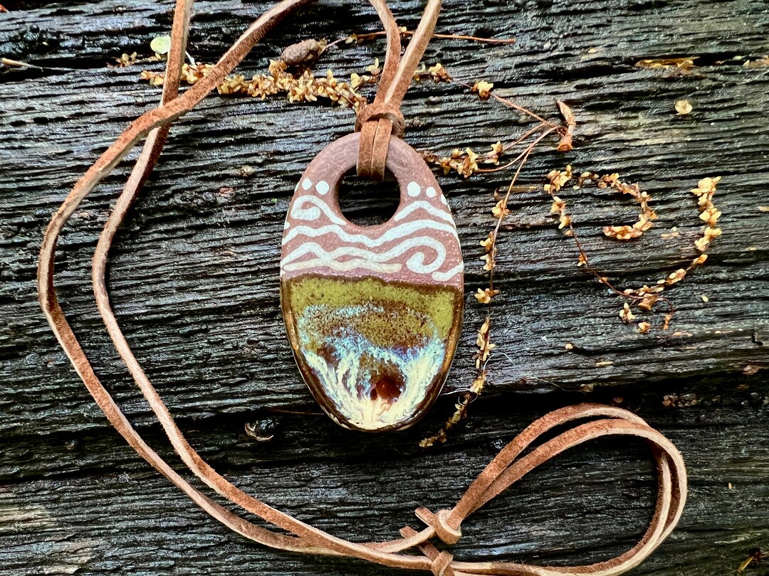 Earth Pendant, Ceramic Pendant, Elemental Jewelry, Ayurveda Inspired - Etsy