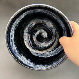 Swirl Bowl, Blue Spiral Bowl, Ceramic Bowl, Unique Pottery - Etsy