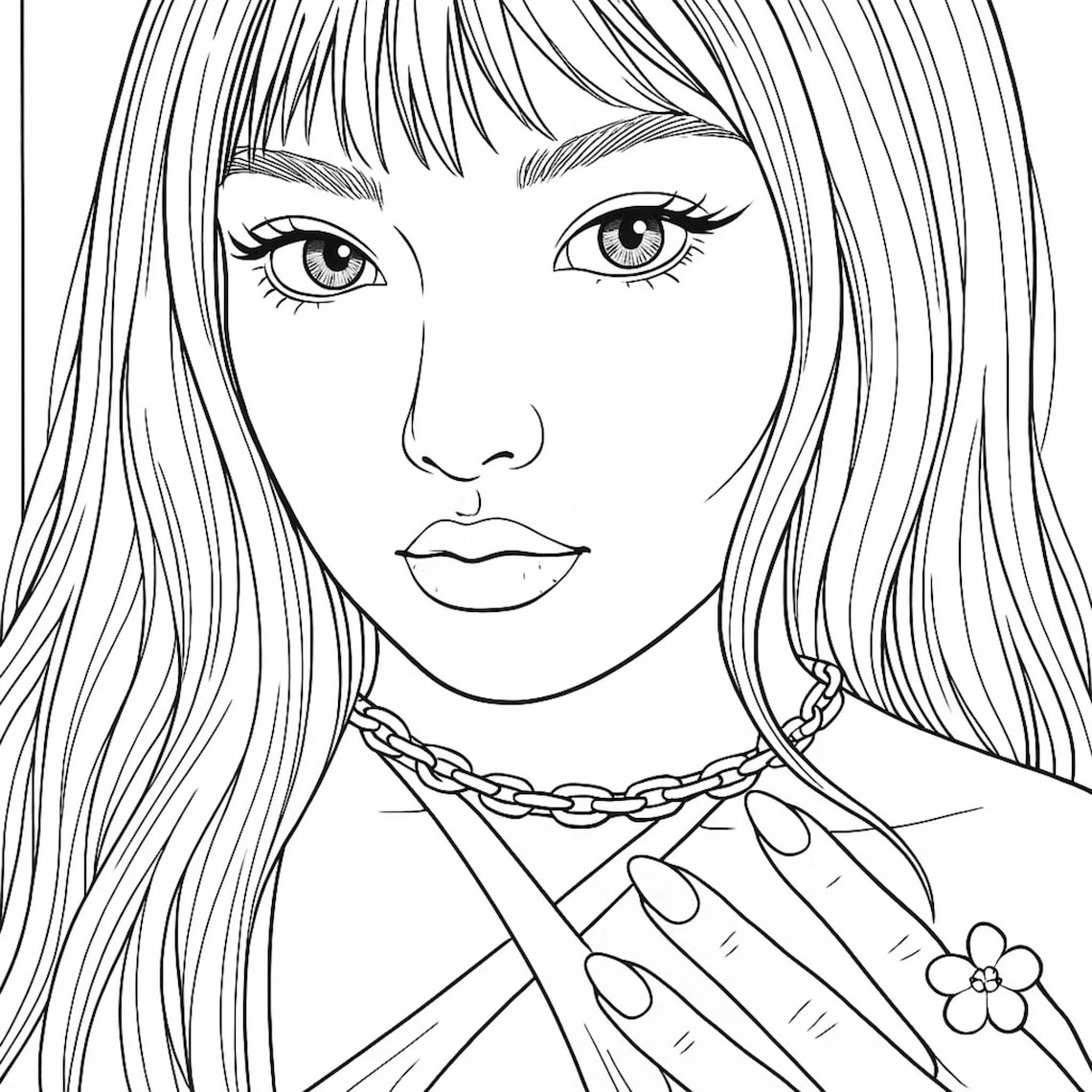 Katseye Coloring Pages: Girly Digital Art (PDF & PNG) - Etsy