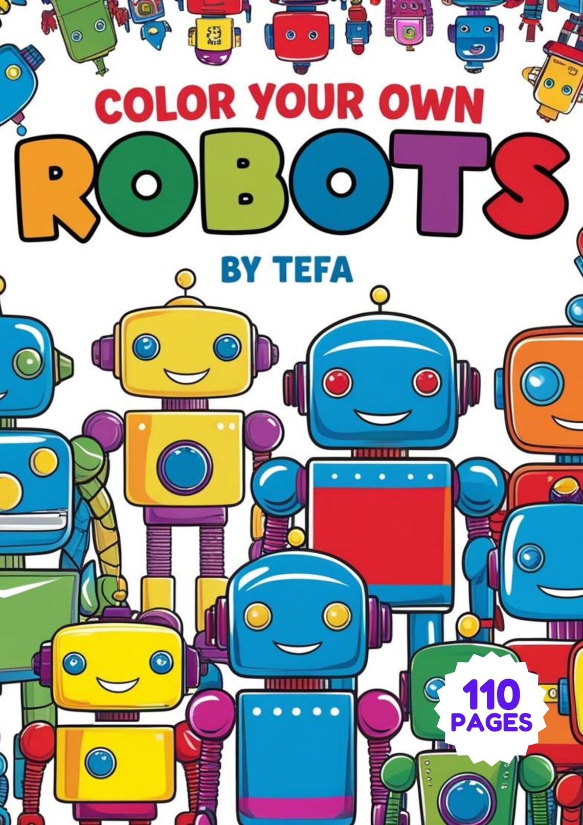 Robots Coloring Book for Kids and Adults | New Coloring Book 2025 ...