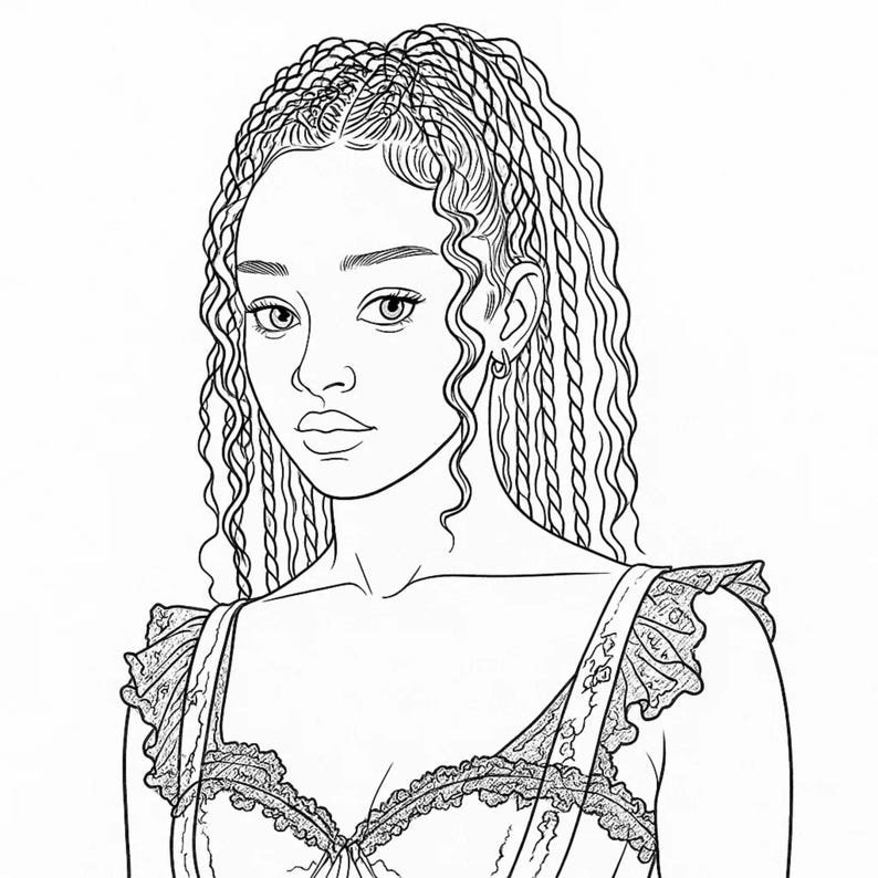 Dibujos para colorear de Katseye: Arte digital femenino (PDF y PNG ...