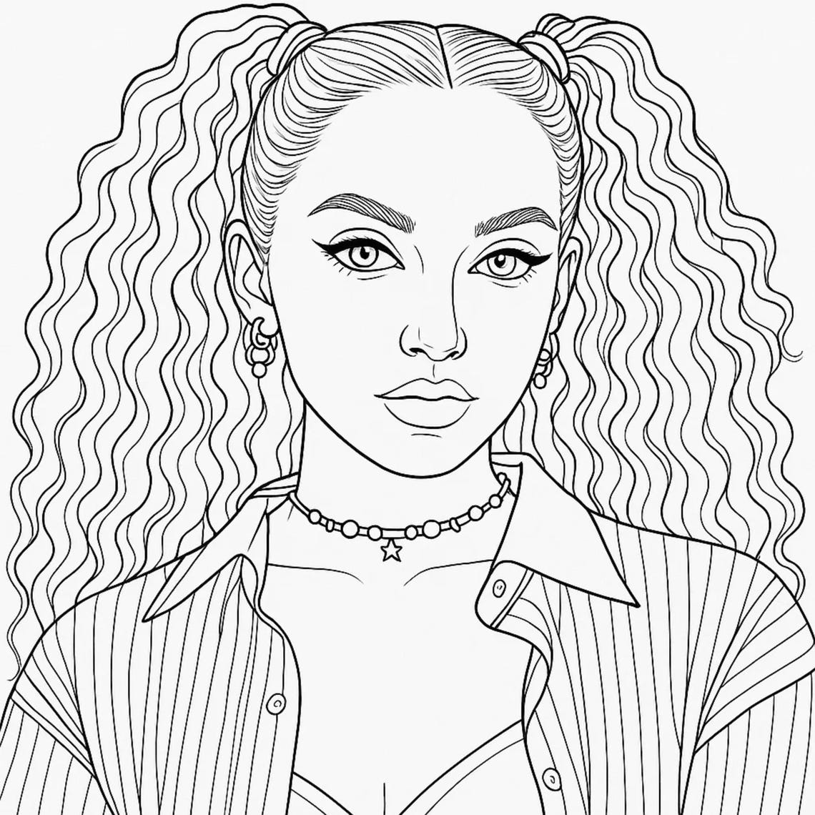 Dibujos para colorear de Katseye: Arte digital femenino (PDF y PNG ...