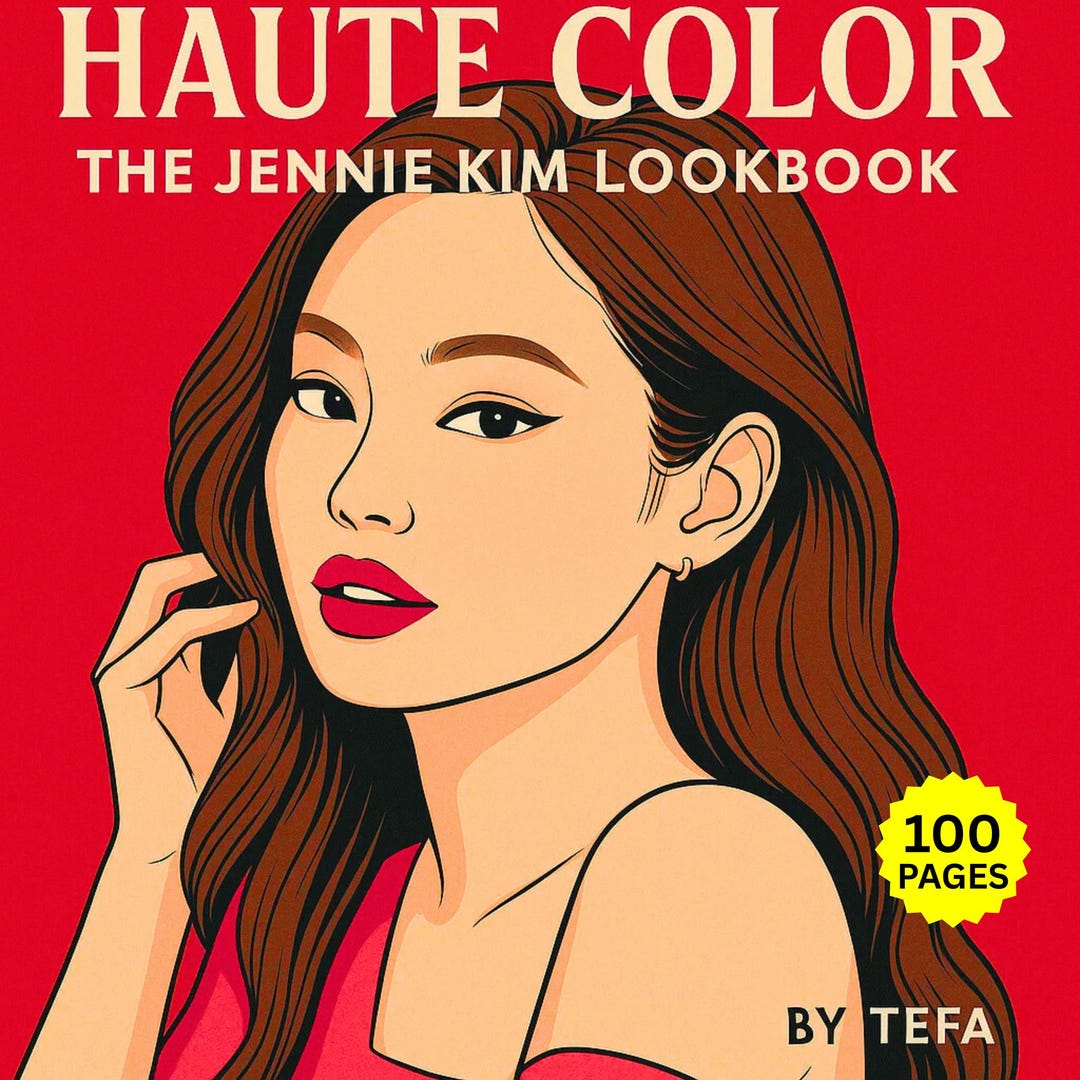Jennie Kim Lookbook: 100 Fashion Coloring Pages (digital Download) - Etsy