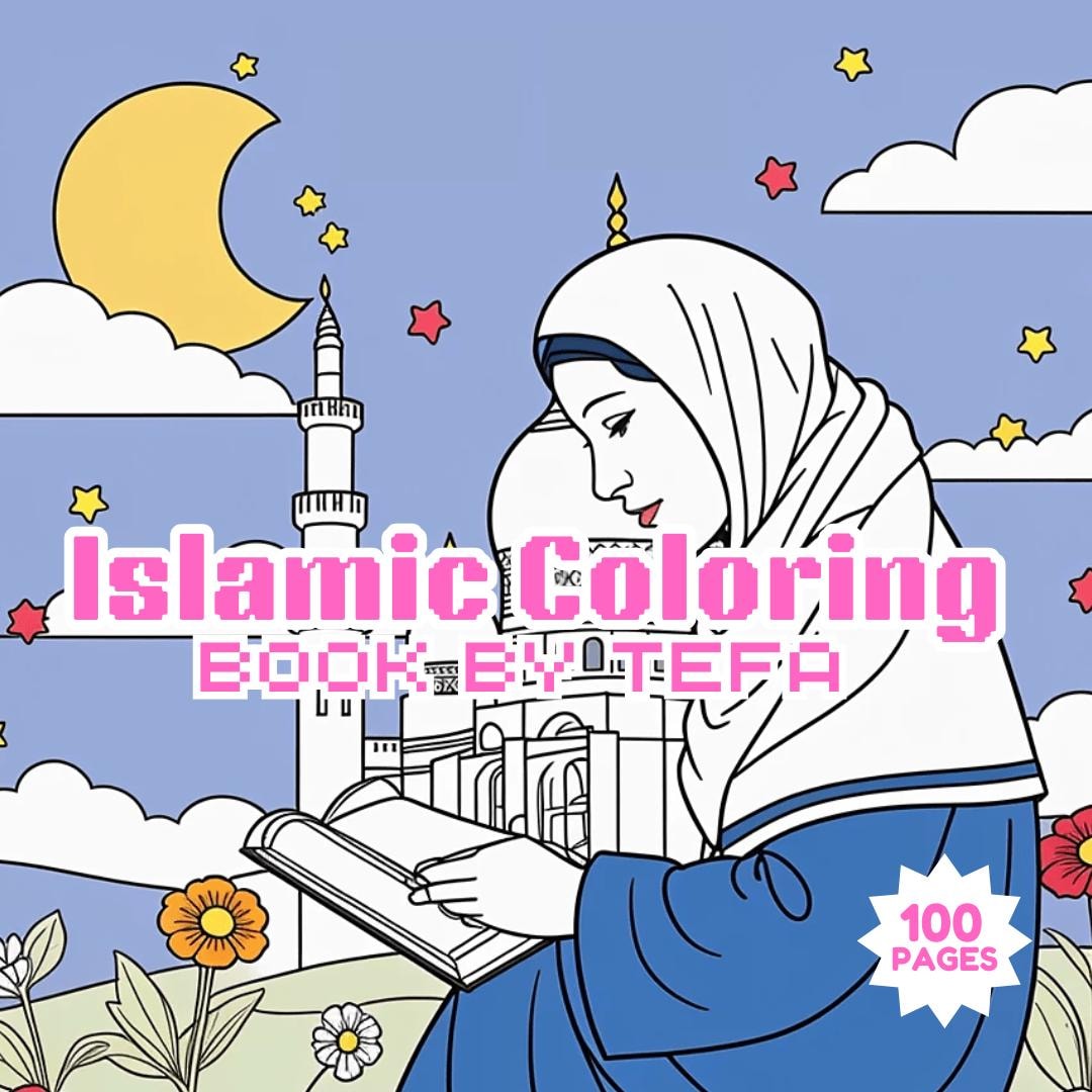 Muslim Coloring Book for Kids & Adults | Seniors Large-print Coloring ...