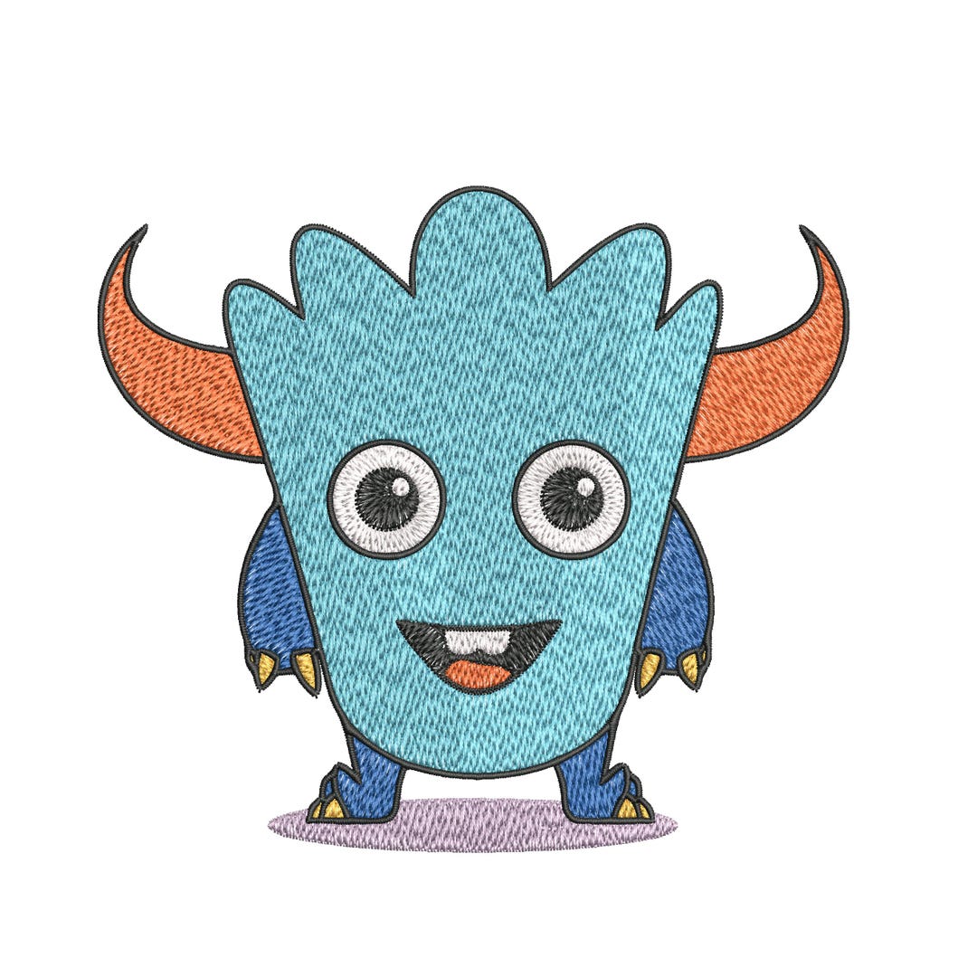 Baby Monster Embroidery Designs Machine File 3 Sizes Cute Monster ...