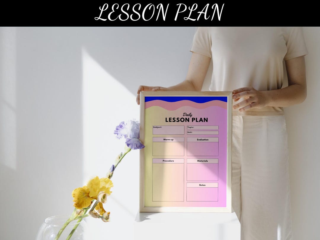 Printable Lesson Plan Template – Organize & Simplify Your Teaching ...