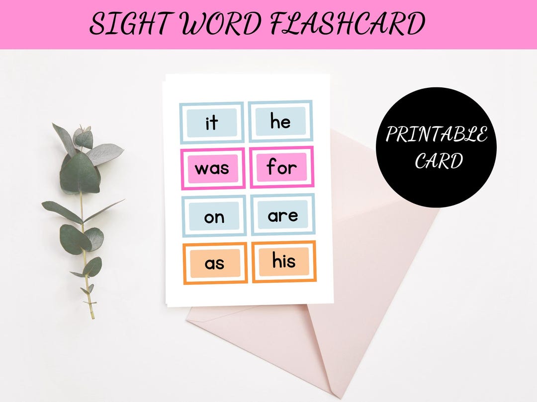 High-frequency Sight Word Flashcards – Printable & Fun for Early ...