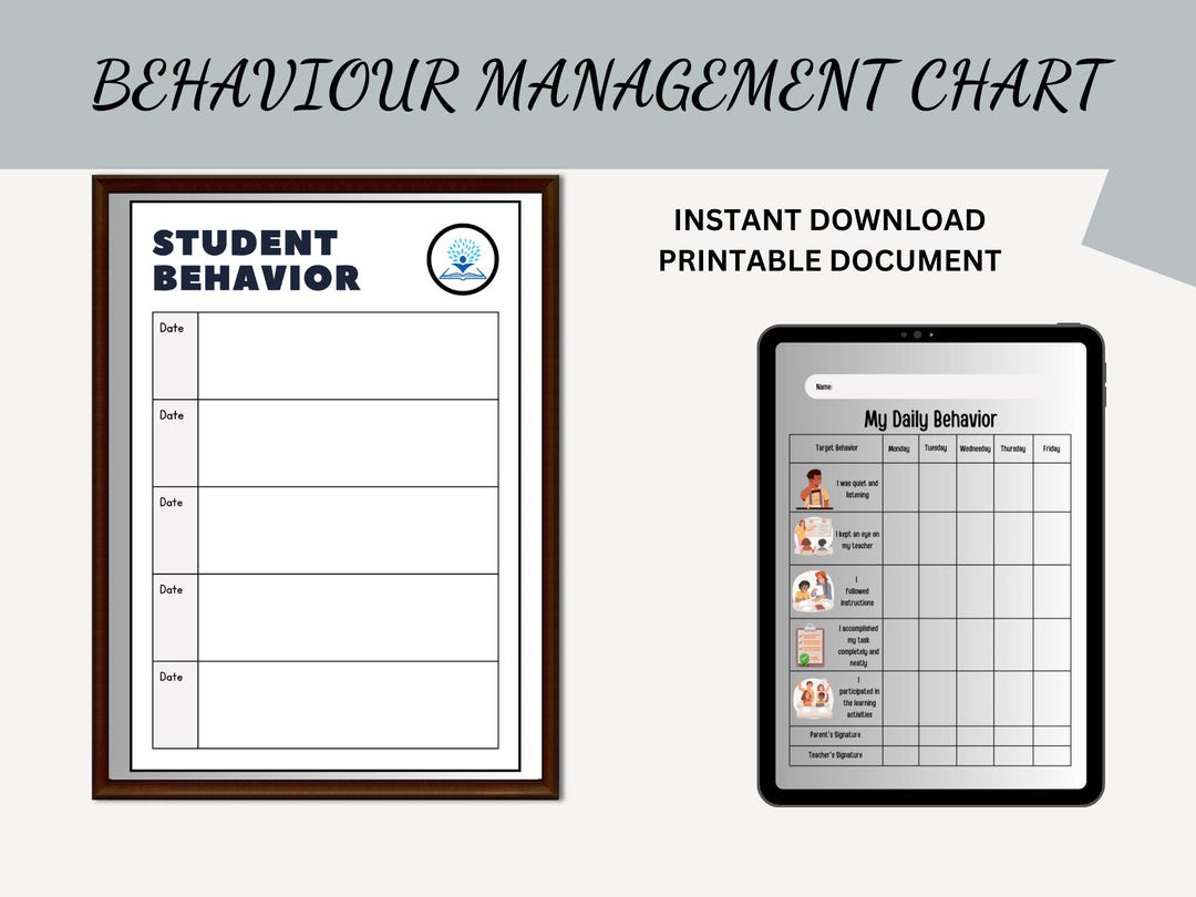 Daily Behavior Chart for Kids – Track Progress & Encourage Positive ...