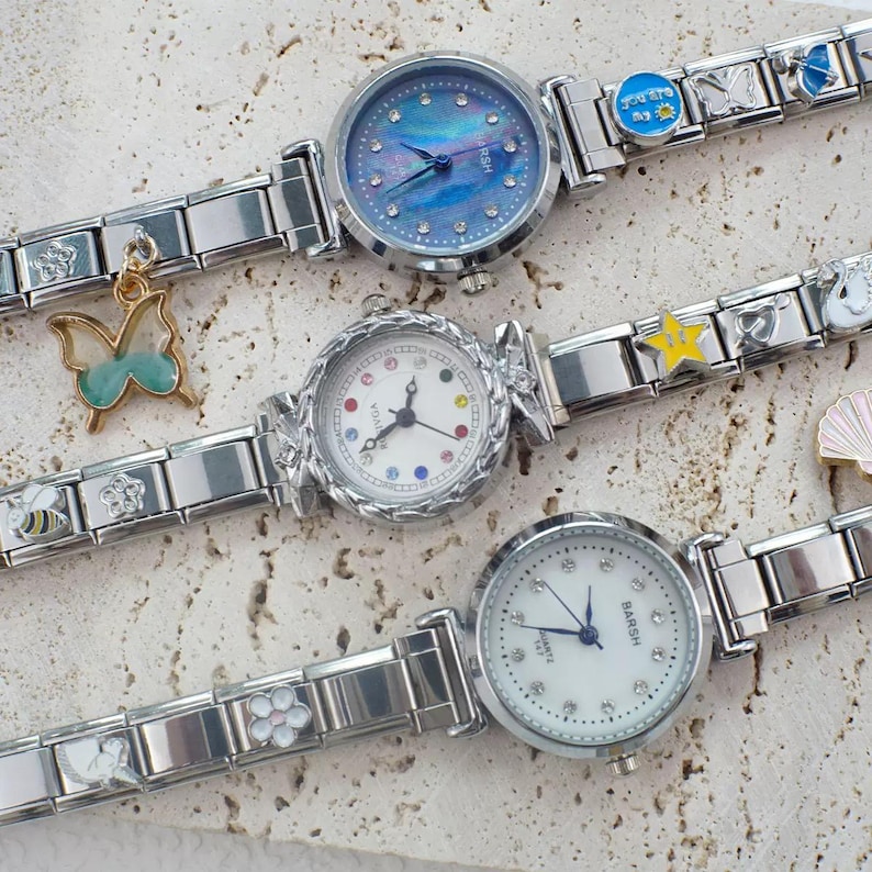 Cute Silver Modular Watch for Her,y2k Wrist Watch for Women,butterfly ...