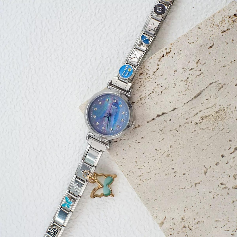 Cute Silver Modular Watch for Her,y2k Wrist Watch for Women,butterfly ...