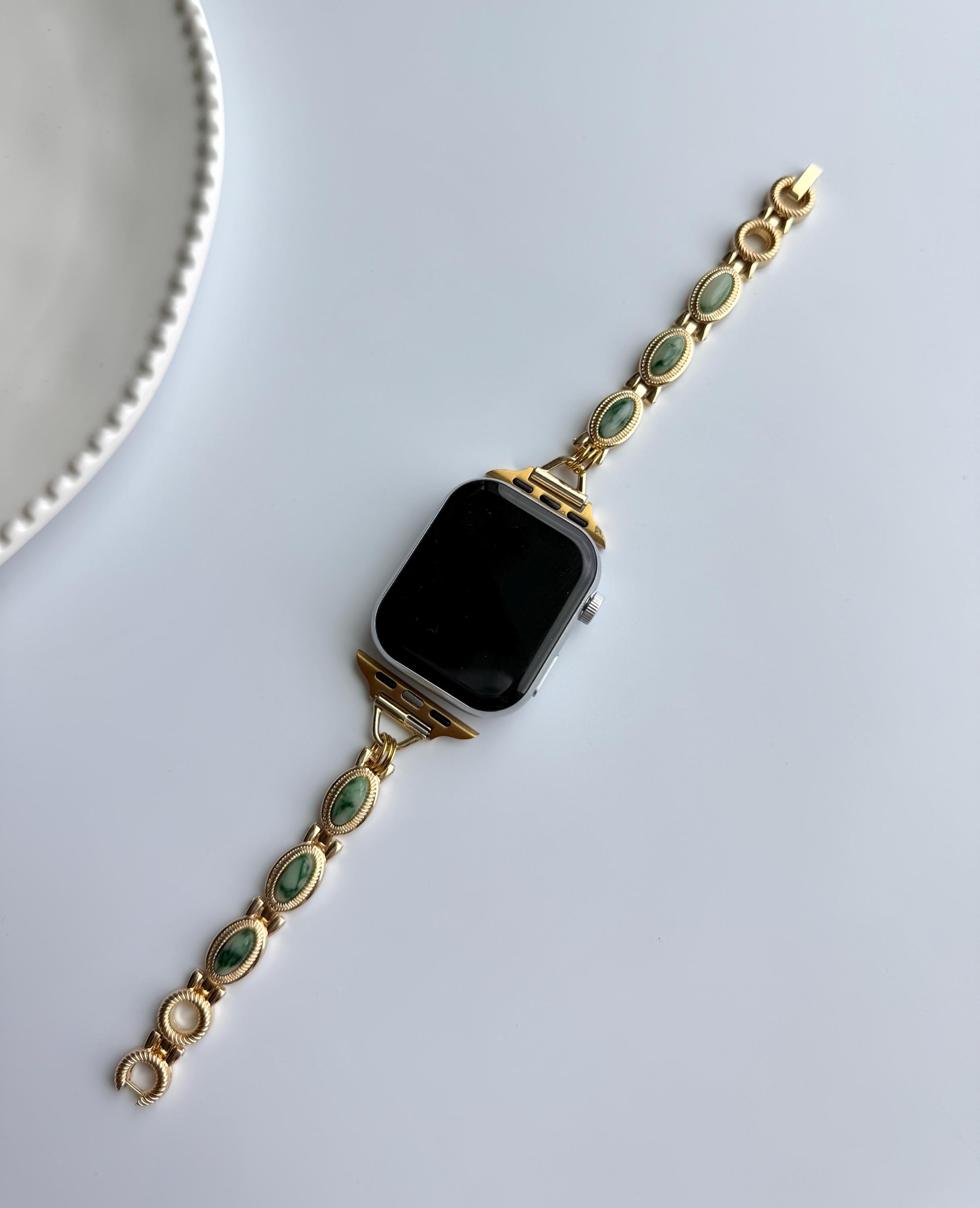 Vintage Charm Apple Watch Strap,gemstone Smartwatch Band,pearl Watch ...