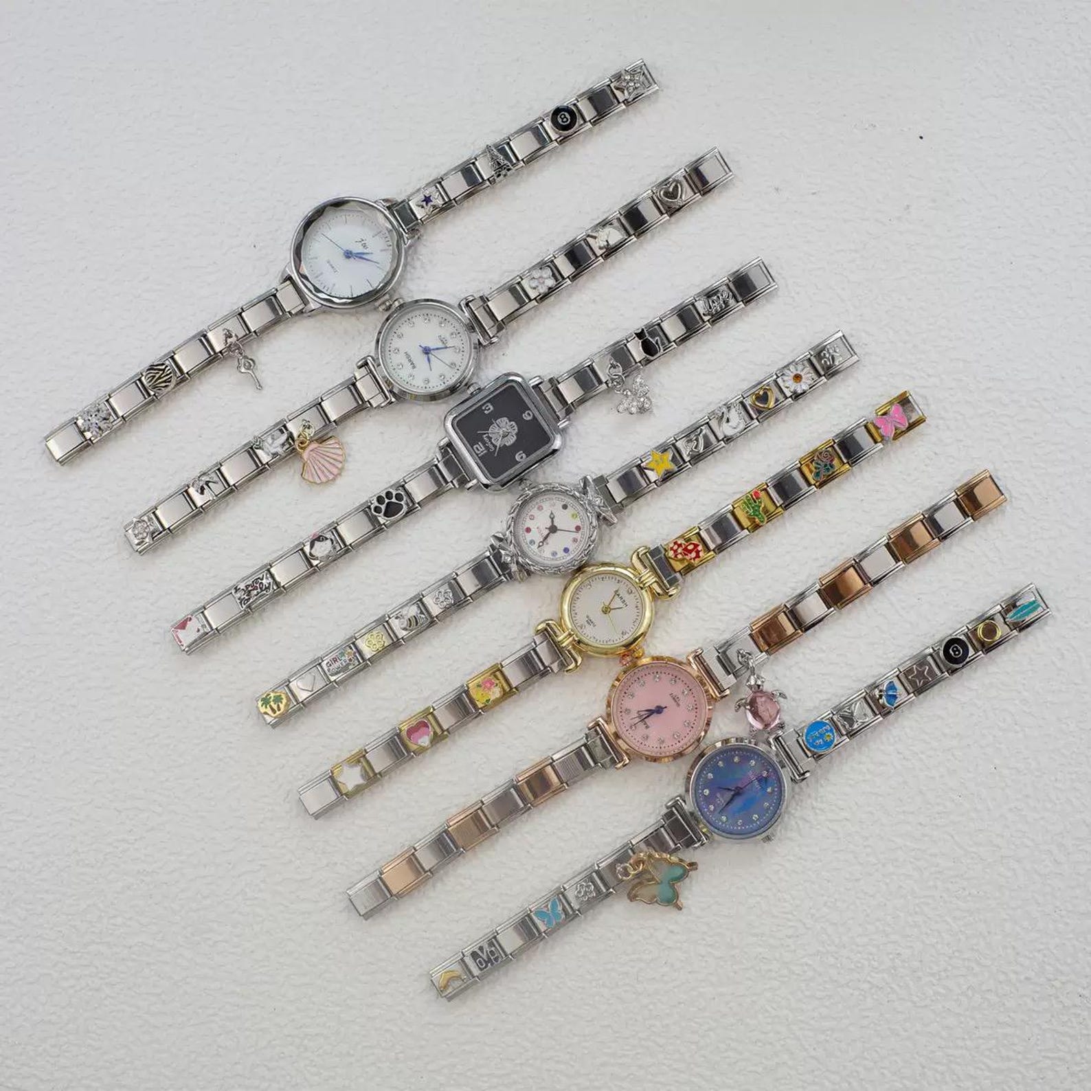 Cute Silver Modular Watch for Her,y2k Wrist Watch for Women,butterfly ...