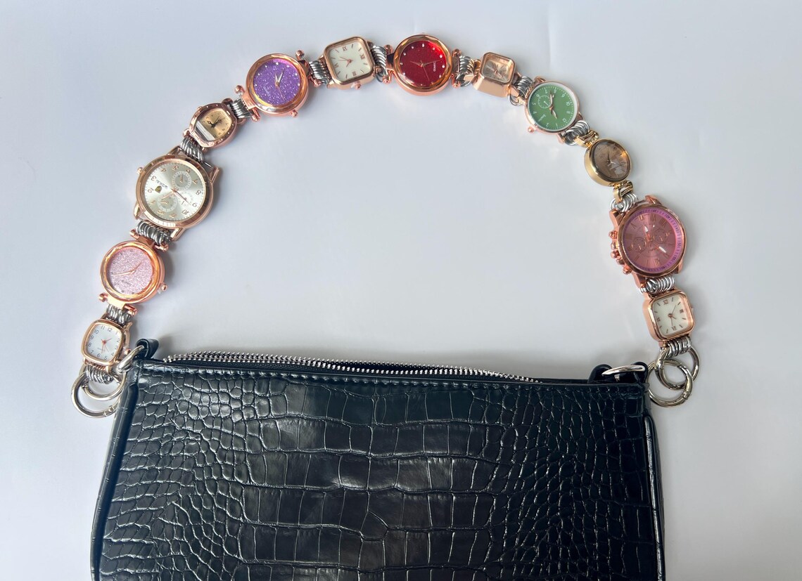 Pink Watch Bag Strap & Watch Belt , Green Red Watch Bag Strap, Clock ...