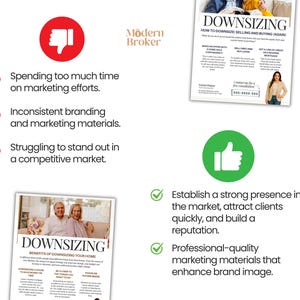 Downsizing Flyers for Seniors | 3 Real Estate Templates | Editable ...