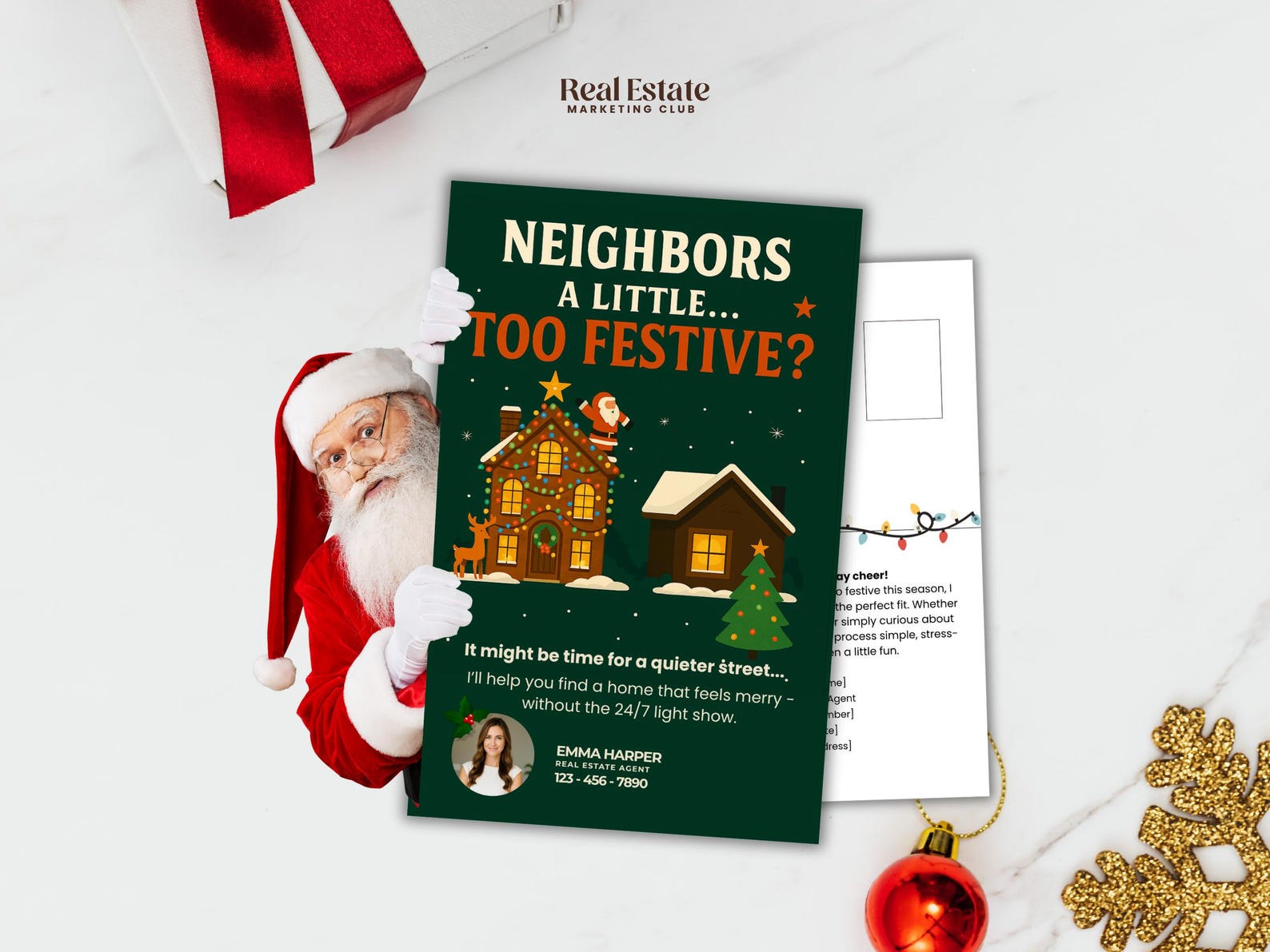 Holiday Humor Postcard for Agents | Editable Canva Template - Etsy