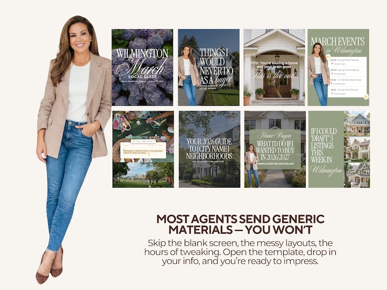 Real Estate March Social Media Calendar | Realtor Instagram Content Kit ...