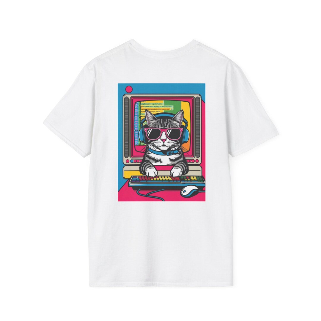 Funny Quote Cat Hacker Pop Art Unisex Softstyle T-shirt, Graphic Tee ...