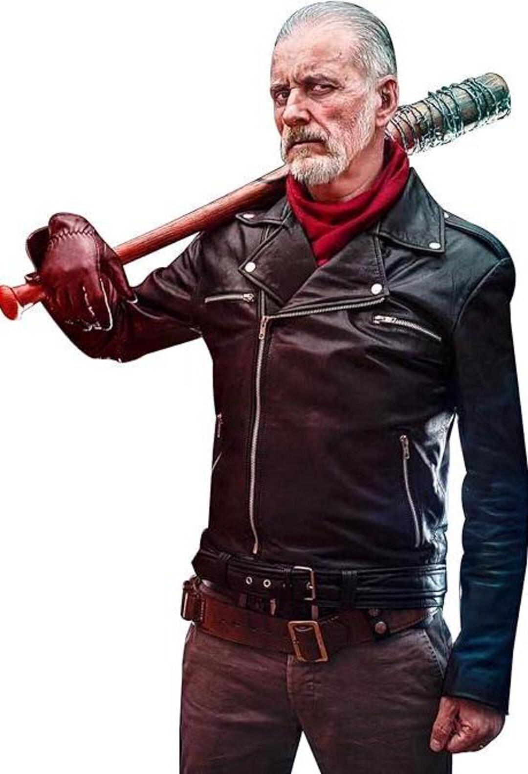 Mens Negan/rick Grimes Walking Biker Brando Motorcycle Biker Black ...