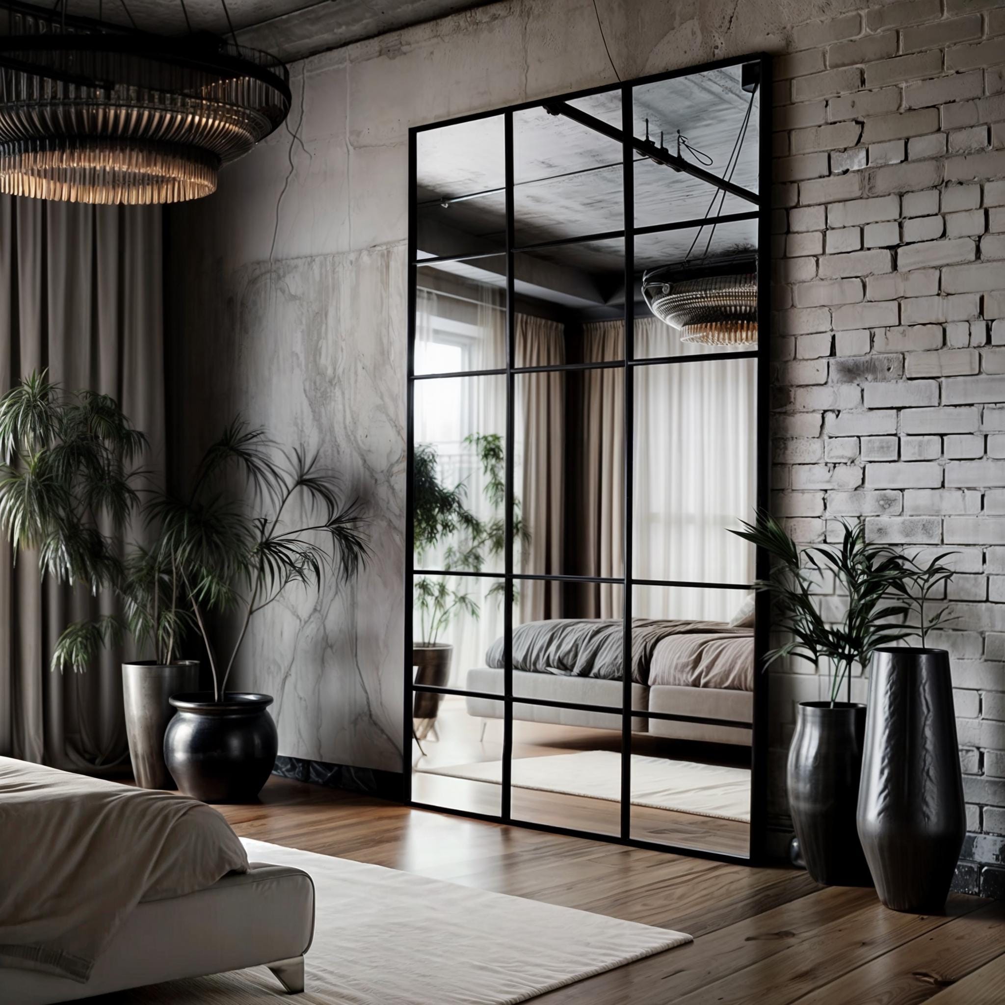 Full Body Oversize Arched Mirror, Full Length Arched Window Mirror ...