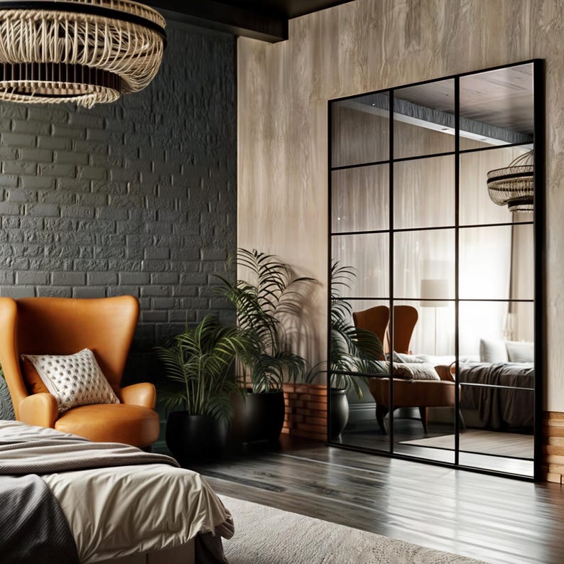 Window Wall Full-length Mirror - Elegant Outdoor Decorative Wall Window ...