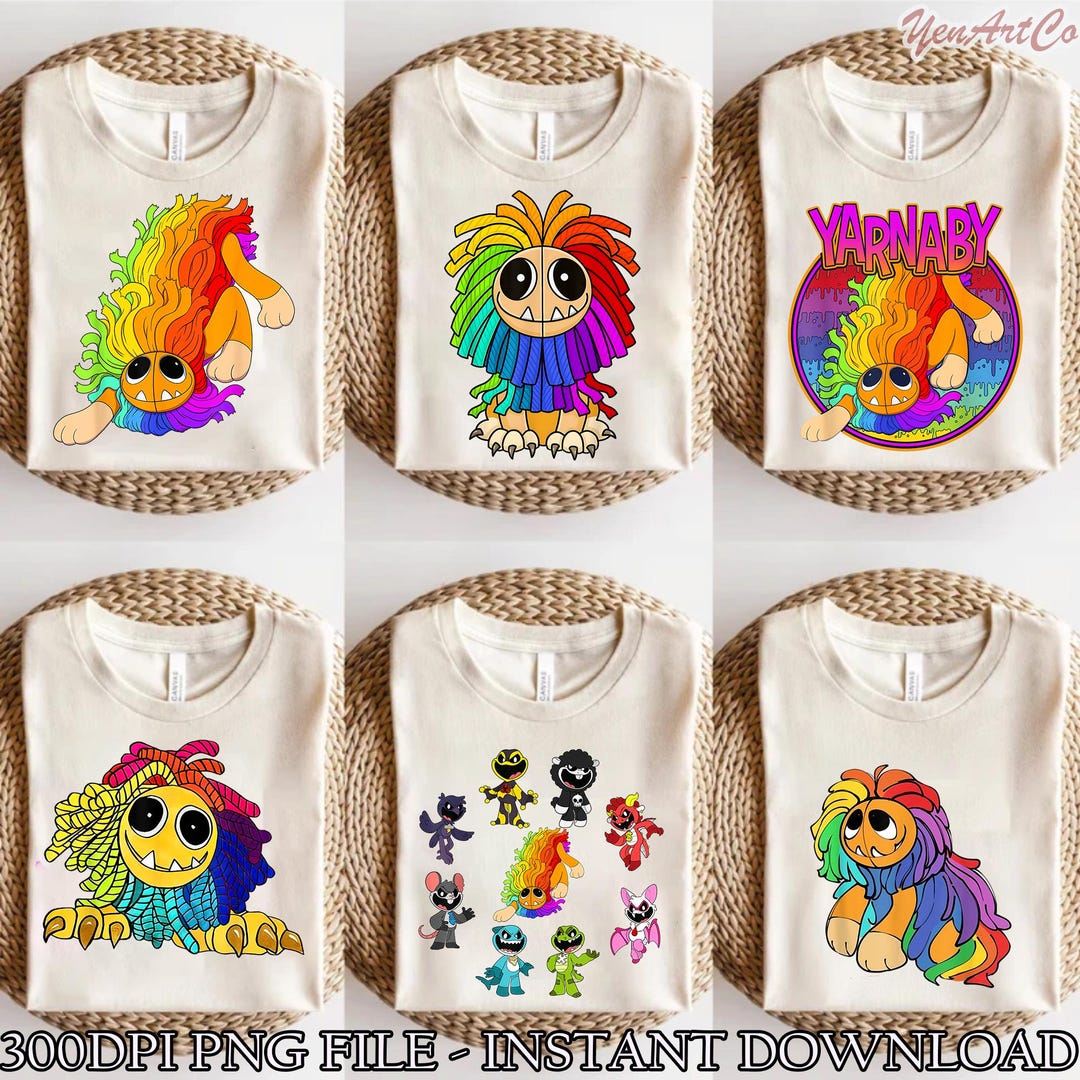 6 Yarnaby Nightmare Plush Critters Bundle Png, Yarnaby Cute Png ...