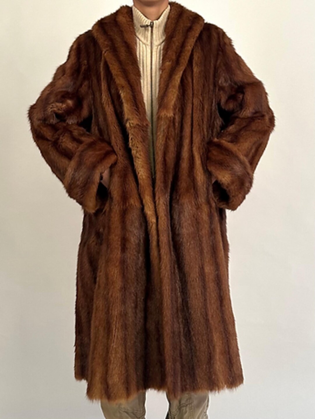 Vintage Brown Mink Fur Coat - Women's Full-length Real Fur - Etsy