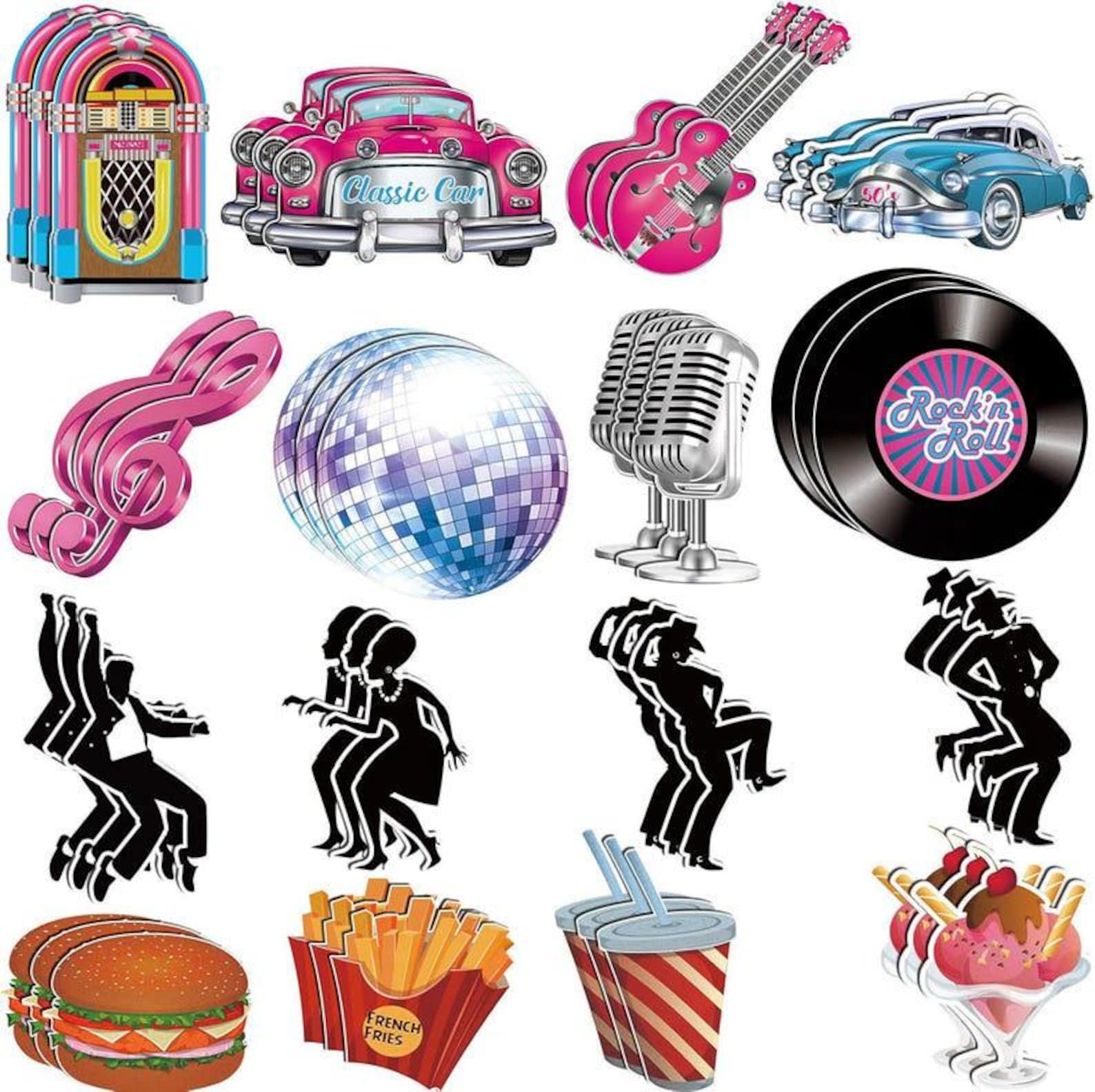 Decorating Cutouts Rock and Roll 1950s Party Decor and Supplies 50s ...